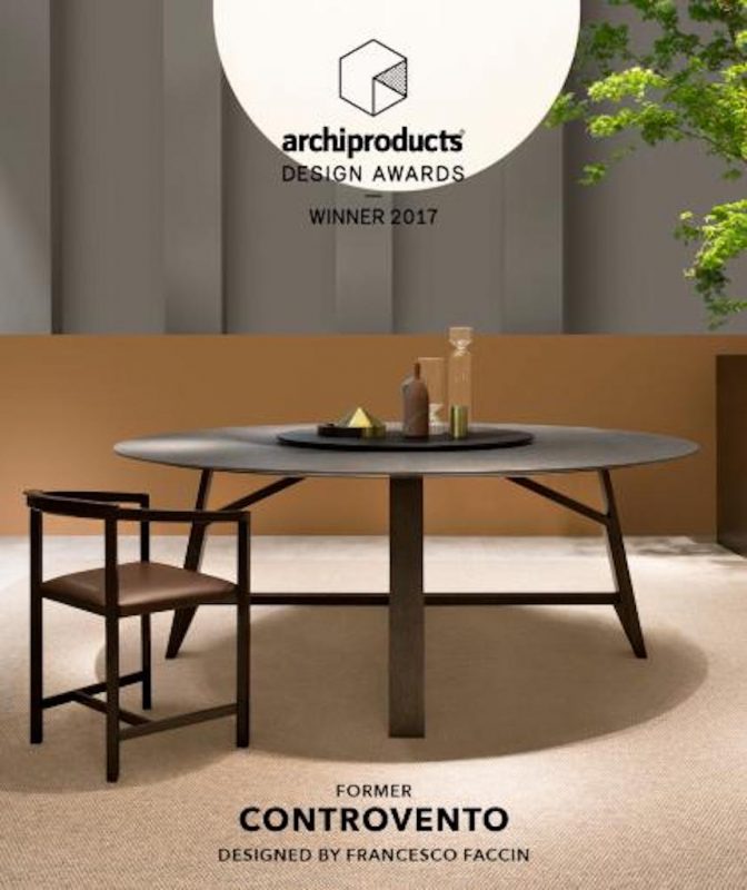 Controvento, il tavolo connubio tra legno e pietra | Design Street